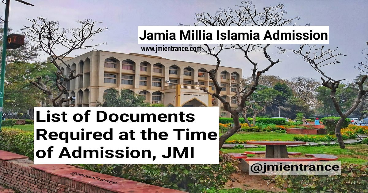 List of Documents Required for Jamia Admission | Document Verification ...