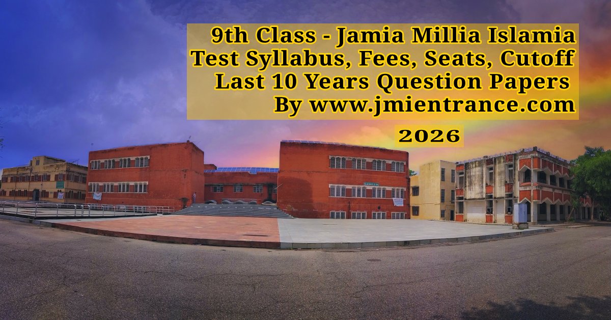 Jamia School 9th Class Previous Year Entrance Question Paper PDF ...